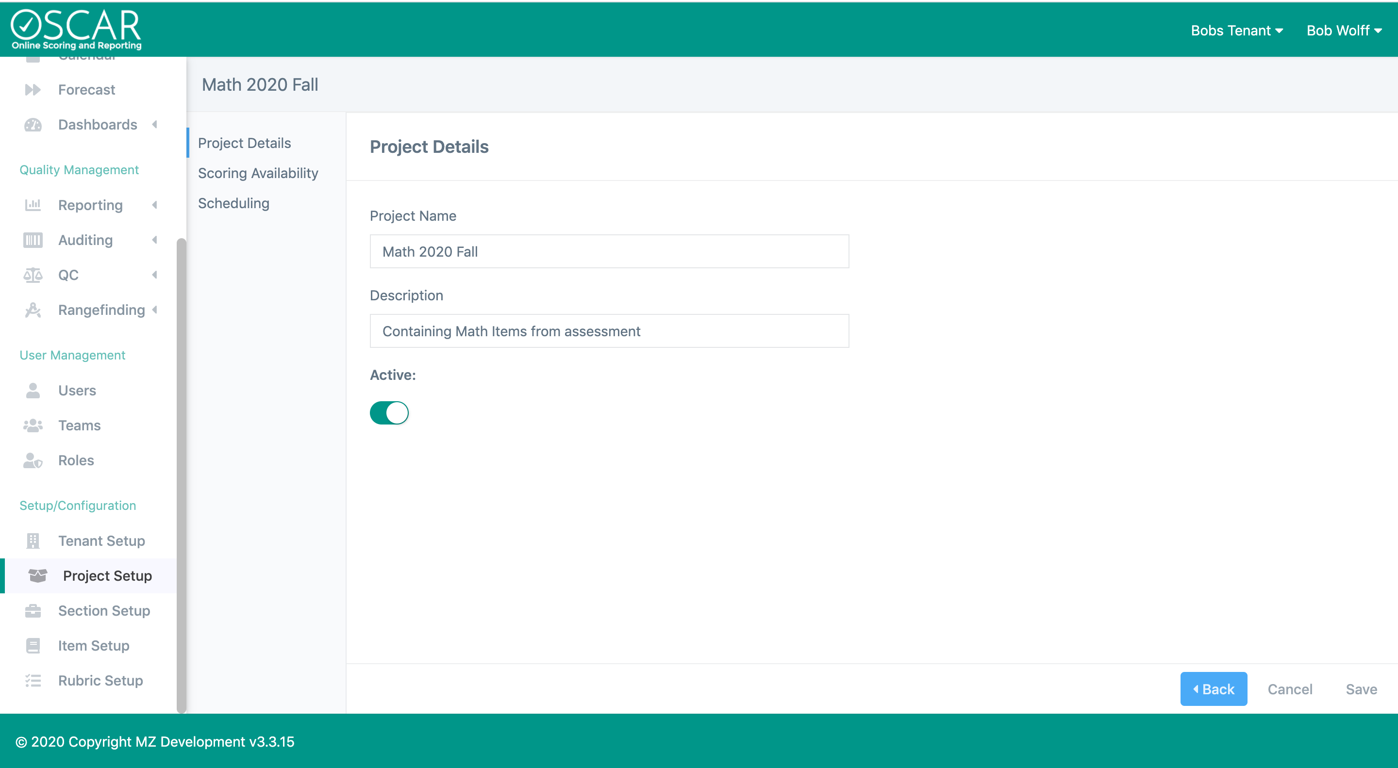 Add New Project – OSCAR Support