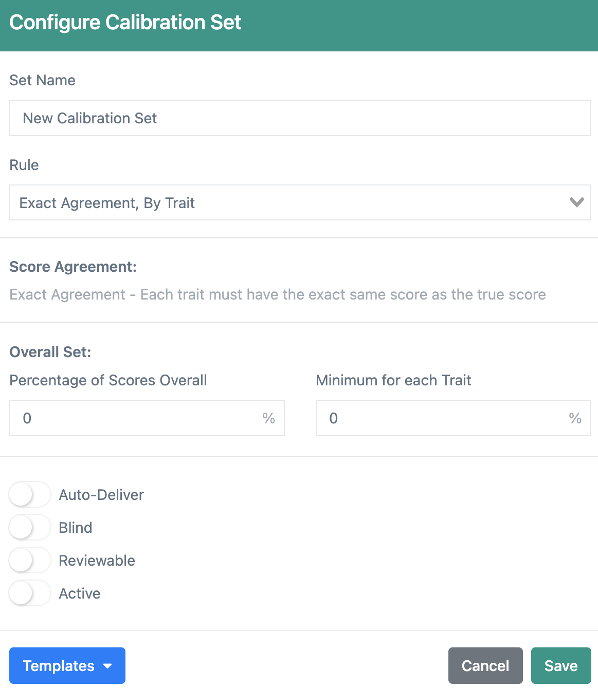 Add New Calibration Set – OSCAR Support