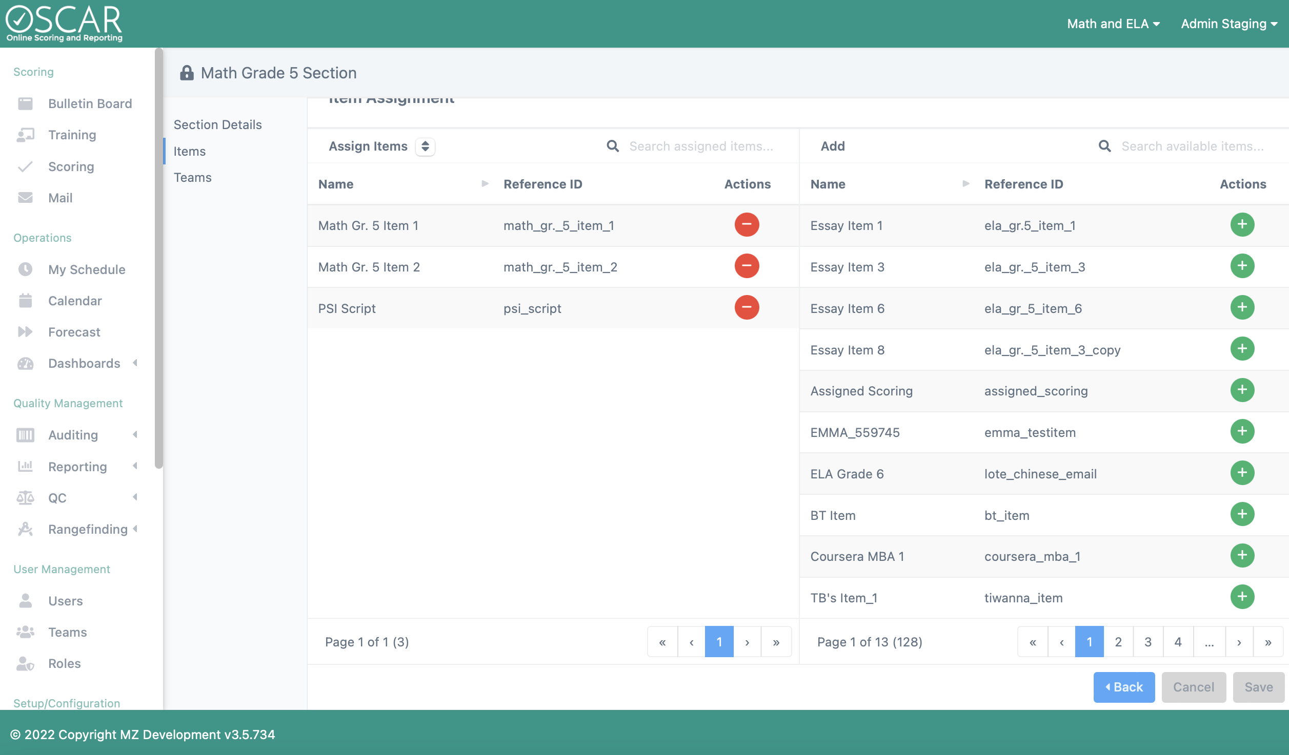 Add a New Section – OSCAR Support